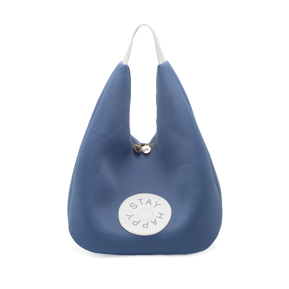 Susanna mesh bag in avio blue color | Le Pandorine
